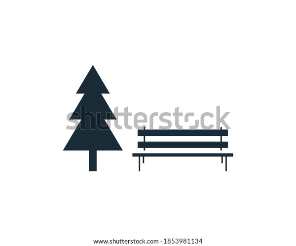 Park Forest Icon Vector Logo Template Stock Vector (Royalty Free ...