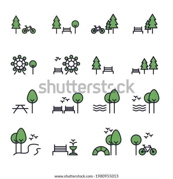 Park Icon Vector Illustration Stock Vector (Royalty Free) 1980955013 ...