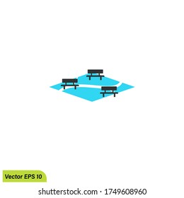 Park Location Icon Illustration Simple Design Stock Vector (Royalty ...