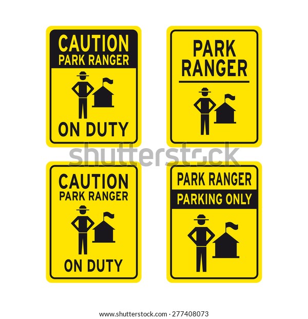 Park Ranger Sign Vector Set Stock Vector (Royalty Free) 277408073