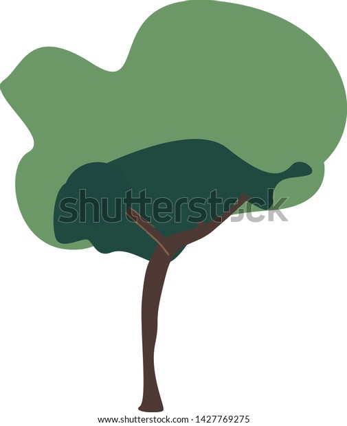 Park Tree Isolated Vector Illustration Stock Vector (Royalty Free ...