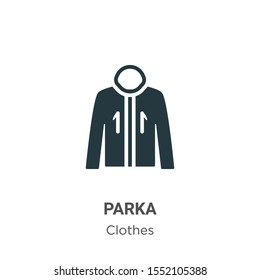 Parka Vector Icon On White Background Stock Vector (Royalty Free ...