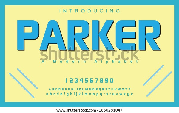 Parker Font Elegant Alphabet Letters Font Stock Vector (Royalty Free ...