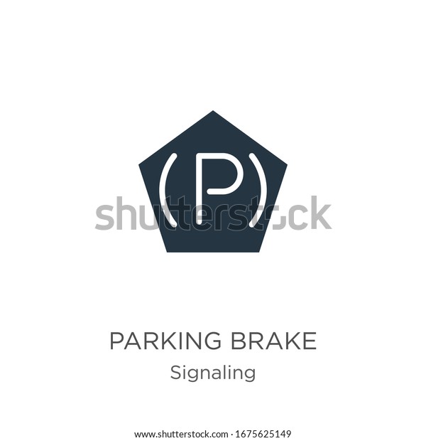 Parking Brake Icon Vector Trendy Flat Stock Vector (Royalty Free ...