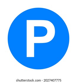 Parking Circle On White Stock Vector (Royalty Free) 2027407775 ...