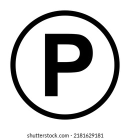 Parking Circle On White Stock Vector (Royalty Free) 2181629181 ...