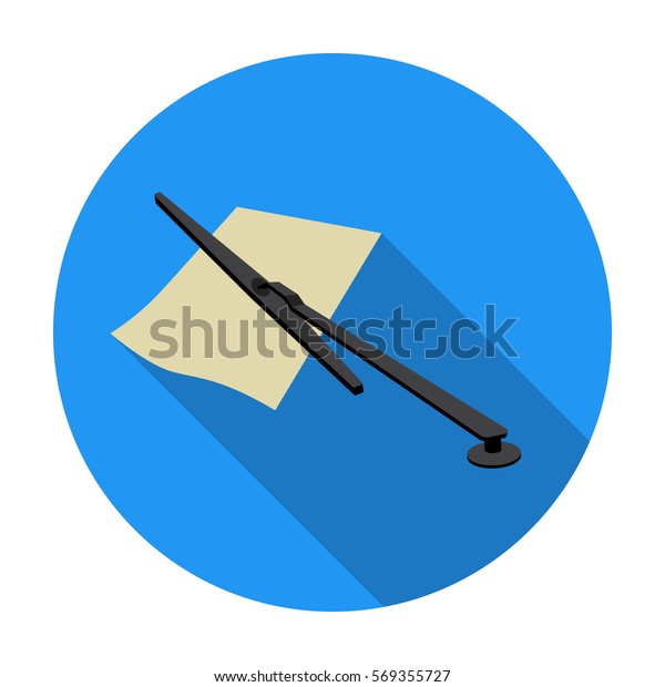 Parking Fine Icon Flat Style Isolated Stock Vector (Royalty Free ...