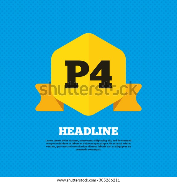 Parking Fourth Floor Sign Icon Car Stock Vector (Royalty Free) 305266211