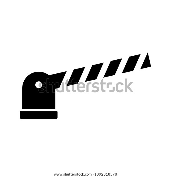 Parking Gate Opening Icon Black Road Stock Vector (Royalty Free) 1892318578