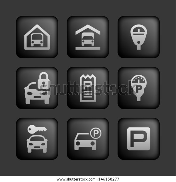 Parking Pictograms Stock Vector (Royalty Free) 146158277 | Shutterstock