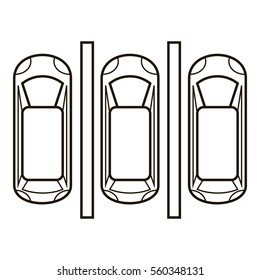 Parking Plan Icon Outline Illustration Parking Stock Vector (Royalty ...