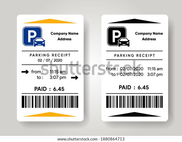 Parking Receipt Template Check Parking Meter Stock Vector (Royalty Free ...