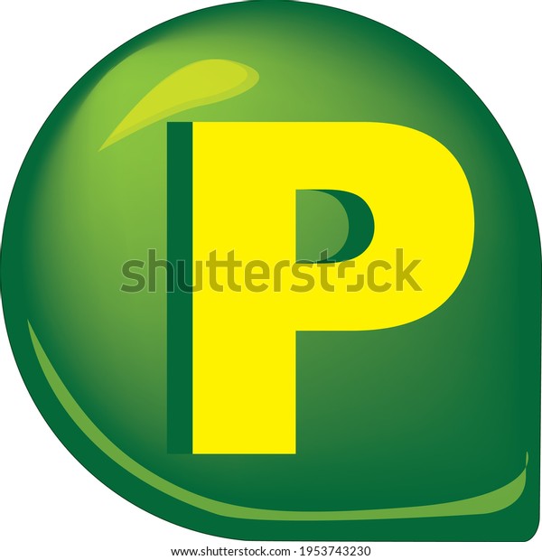 Parking Sign Green Yellow Vector Art Stock Vector (Royalty Free ...