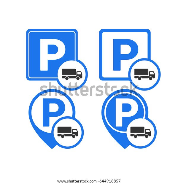 Parking Sign Lorry Car Vector Illustration: เวกเตอร์สต็อก (ปลอดค่า ...