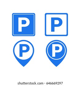 Parking Sign Vector Illustration Isolated On Stock Vector (Royalty Free ...