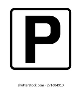 Parking Sign White Stock Vector (Royalty Free) 271684310 | Shutterstock