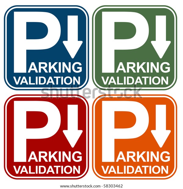 Parking Validation Sign Stock Vector (Royalty Free) 58303462 | Shutterstock