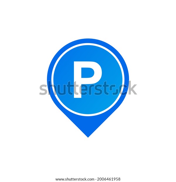 Parking Zone Icon Vector Illustration Flat Stock Vector (Royalty Free ...