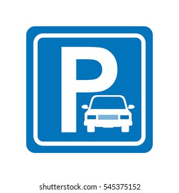 Parking Zone Sign Isolated Icon Vector Stock Vector (Royalty Free ...