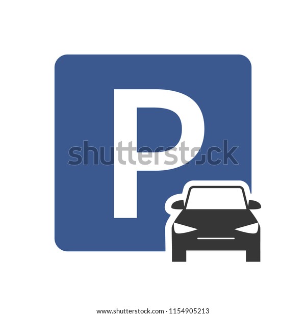 Parking Zone Vector Icon Car Symbol Stock Vector (Royalty Free ...