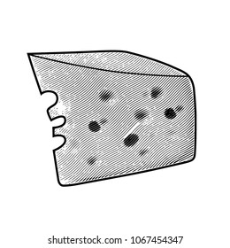 Parmesan Cheese Drawing Vector Hand Drawn Stock Vector (Royalty Free ...