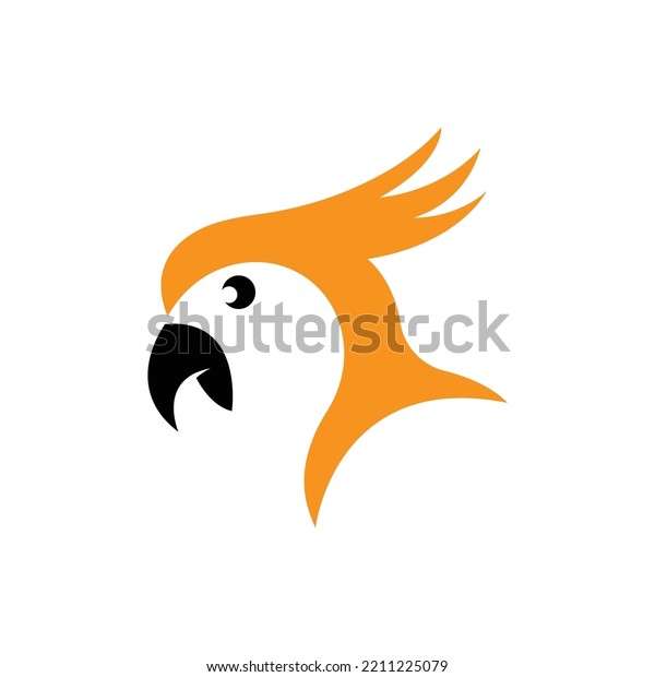 Parrot Head Logo Design Template Vector Stock Vector (Royalty Free ...