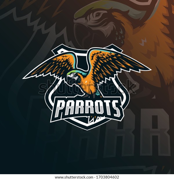 Parrot Mascot Logo Design Vector Modern Stock Vector (Royalty Free ...