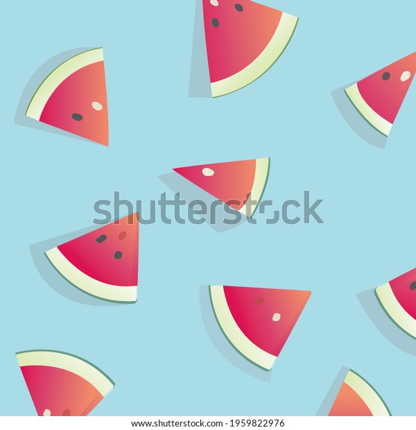 Part Red Watermelon Cross Section Pieces Stock Vector (Royalty Free ...