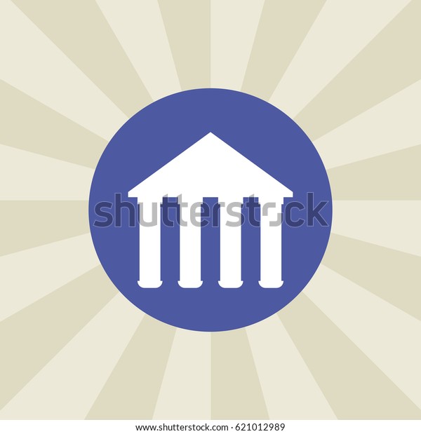 Parthenon Icon Sign Design Background Stock Vector (Royalty Free ...