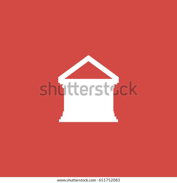 Parthenon Icon Sign Design Red Background Stock Vector (Royalty Free ...