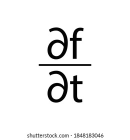 Partial Derivative Symbol Vector Illustration Stock Vector (Royalty ...