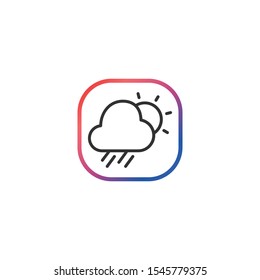 Showers partial sunny weather symbol Royalty-free Stock Vector Images ...