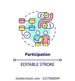 Participation Concept Icon Manage Process International Stock Vector ...