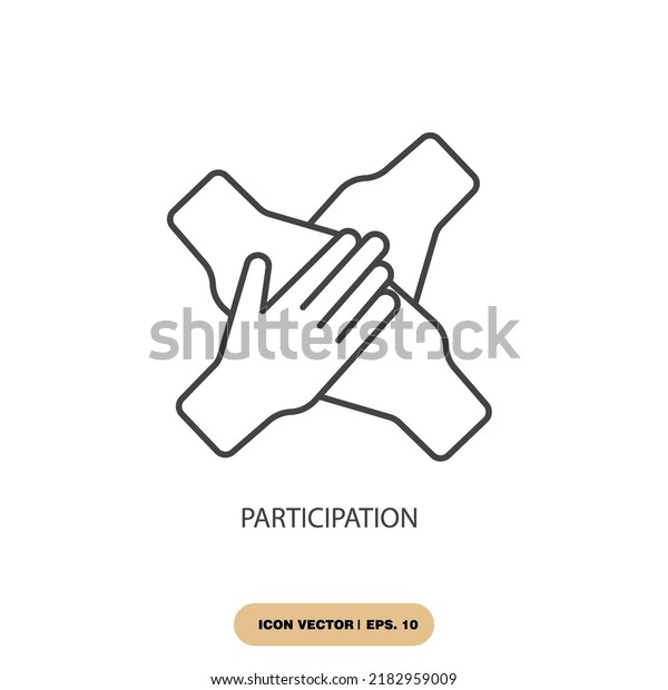 Participation Icons Symbol Vector Elements Infographic Stock Vector ...