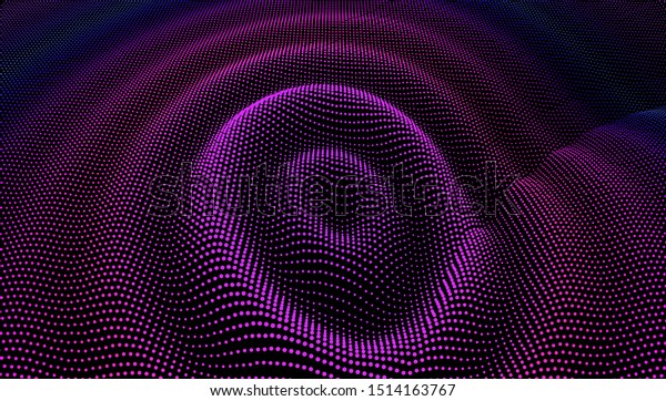 Particle 3d Wavy Ripple Effect Drip Stock Vector (Royalty Free ...