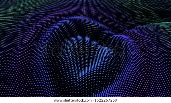 Particle 3d Wavy Ripple Effect Drip: vector de stock (libre de regalías ...
