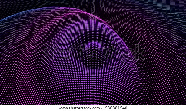 Particle 3d Wavy Ripple Effect Drip Stock Vector (Royalty Free ...