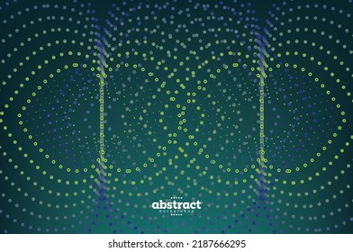 Particle Dots Oval Shape Emerald Green Stock Vector (Royalty Free ...