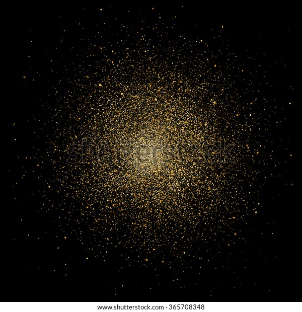 Particle Explosion Effect Golden Glitter Texture Stock Vector (Royalty ...