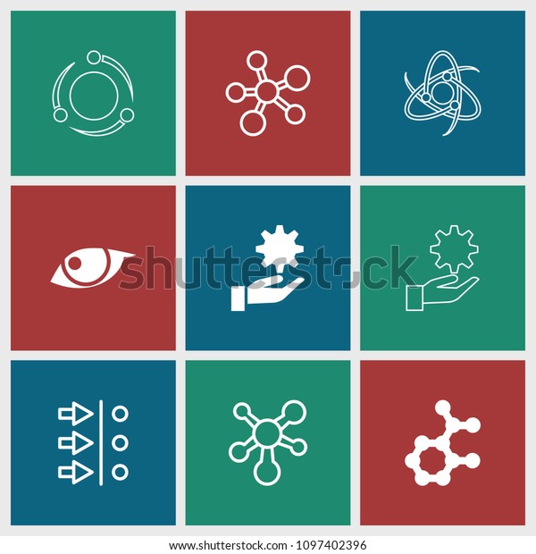 Particle Icon Collection 9 Particle Filled Stock Vector (Royalty Free ...