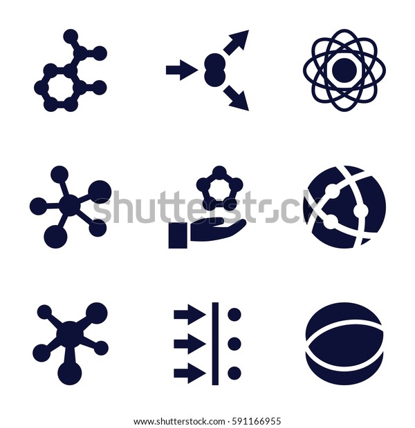 Particle Icons Set Set 9 Particle Stock Vector (Royalty Free) 591166955