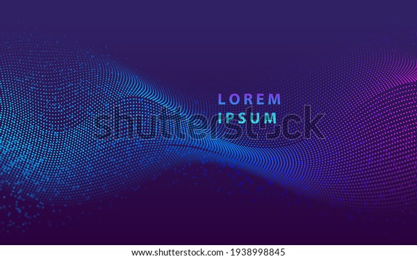 Particle Liquid Dots Glowing Abstract Background Stock Vector (Royalty ...