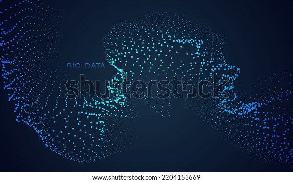Particle Liquid Dots Glowing Abstract Background Stock Vector (Royalty ...