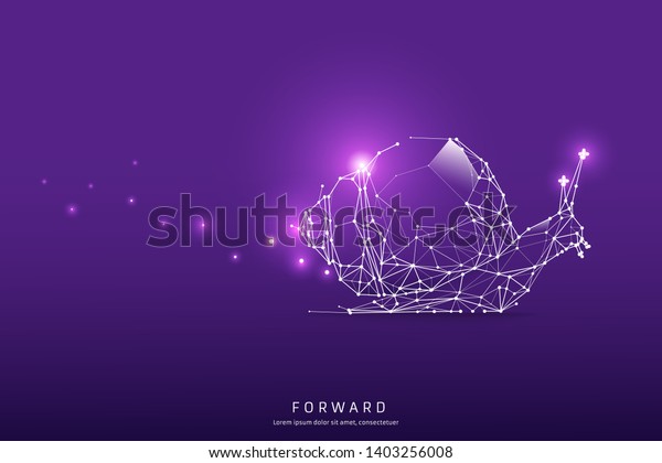 Particles Geometric Art Line Dot Snail Stock Vector (Royalty Free ...