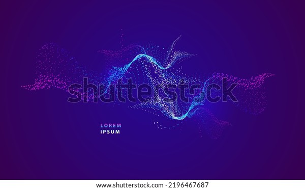 Particles Liquid Dots Circle Glowing Abstract Stock Vector (Royalty ...