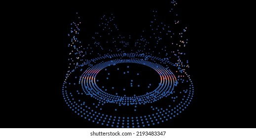 Particles Liquid Dynamic Flow Technology Particles Stock Vector ...