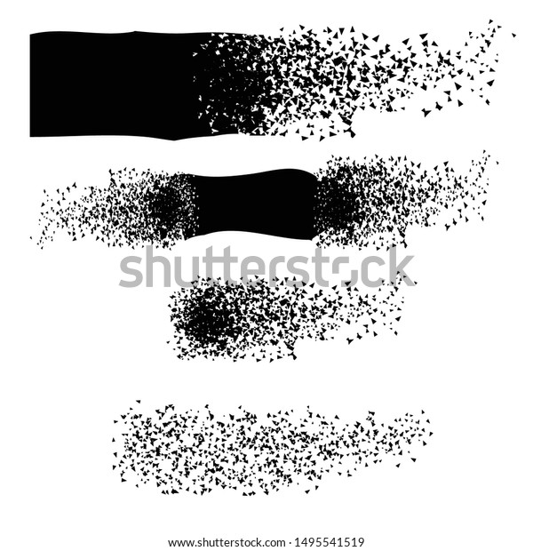 Particles Silhouette Isolated Set On White Stock Vector (Royalty Free ...