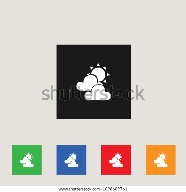 Partly Sunny Icon Stock Vector Illustration Stock Vector (Royalty Free ...