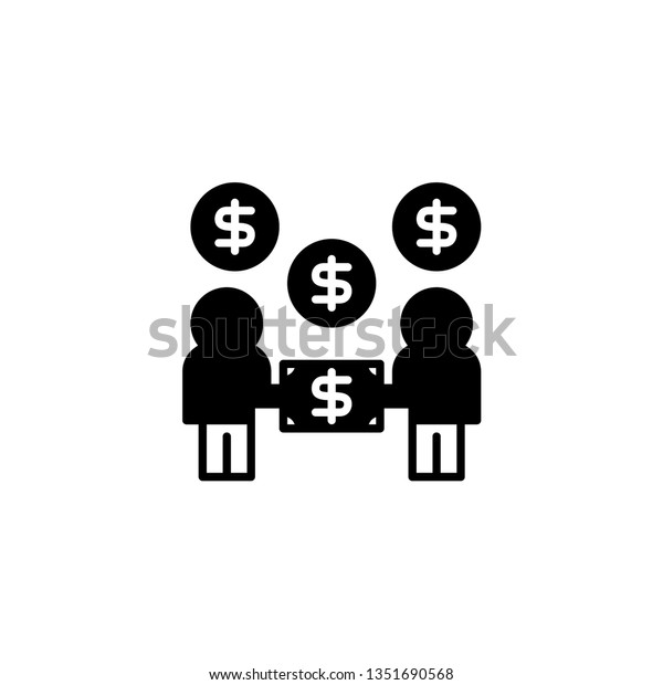 Partner Black White Icon Stock Vector (Royalty Free) 1351690568