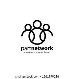 Partner Network Logo Design Template Team Stock Vector (Royalty Free ...